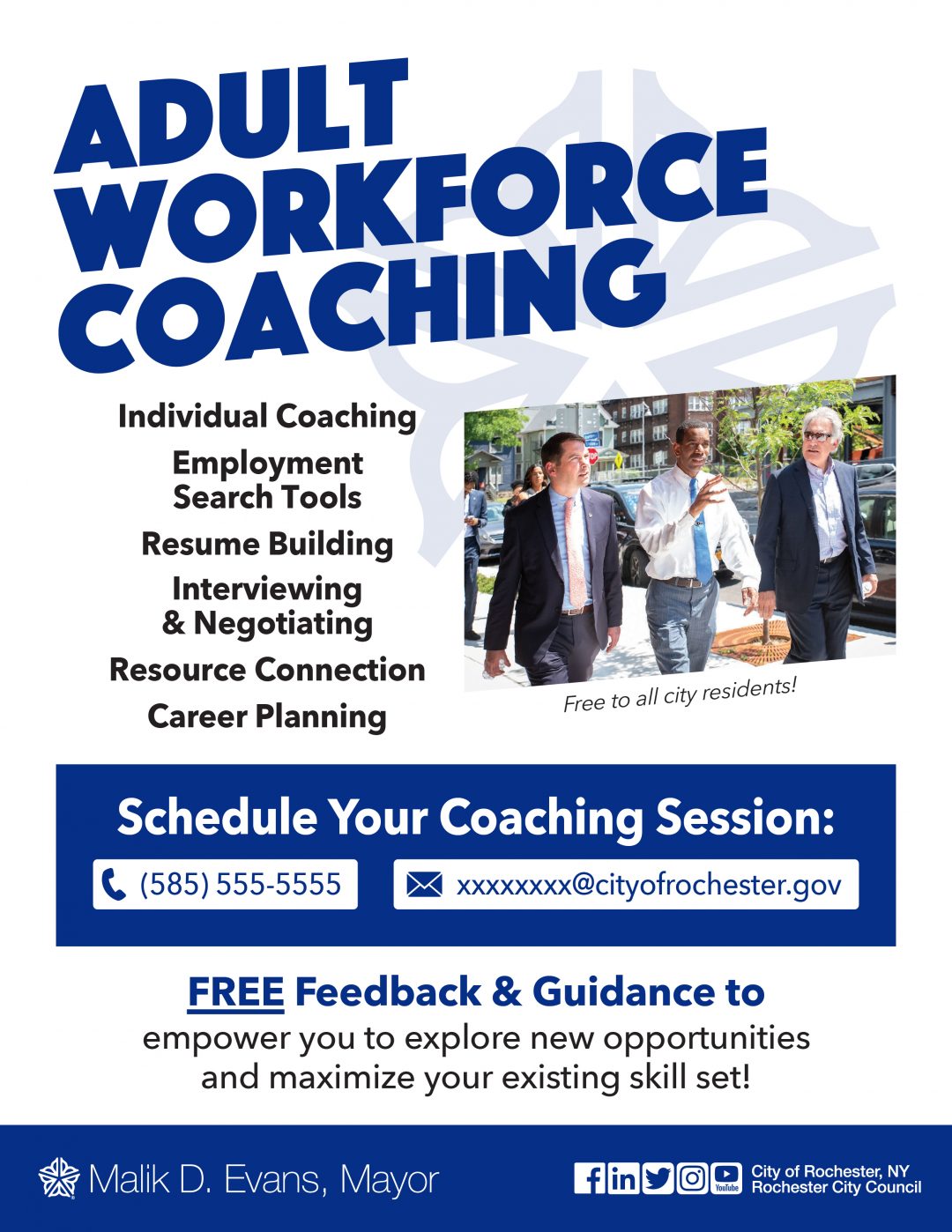 City of Rochester, NY, Mayor’s Office; Adult Workforce Training Flyer ...